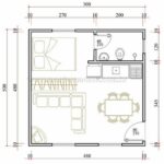 PLANTA DE KITNET 4x6, 3x6, 4x4 e 5x5 → 1 e 2 Quartos